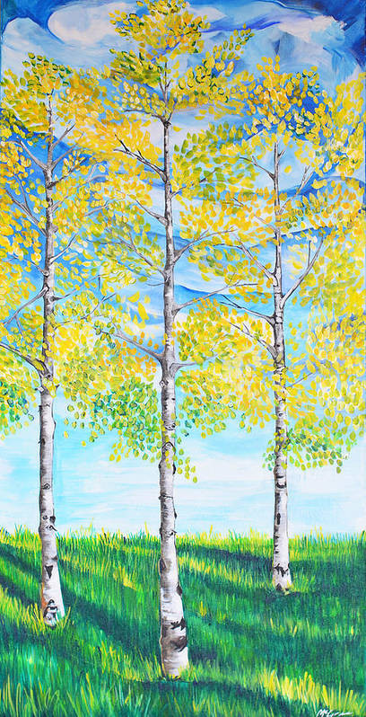 Aspen Trees triangle - Art Print – Allison McGree Fine Art